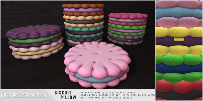 Second Life Marketplace - [Kres] Biscuit Pillow